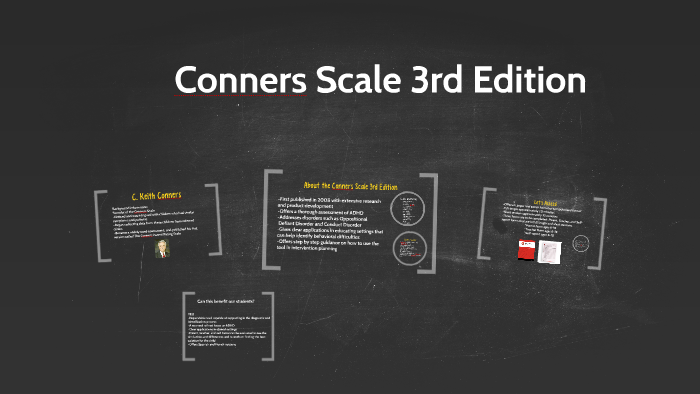 Conners Scale 3rd Edition by Renee Sutcliffe