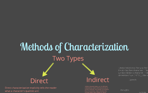 Methods of Characterization by Allyson Nelson on Prezi