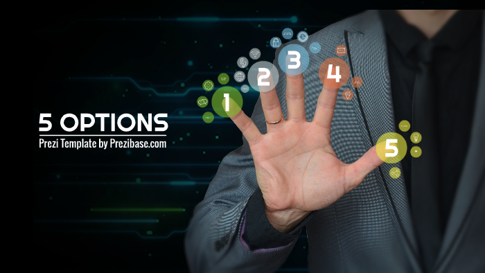 5 Options Prezi Template By Prezi Templates By Prezibase On Prezi