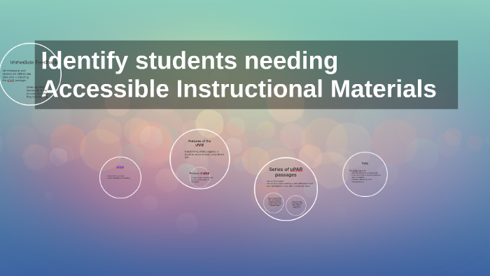 Identify students needing Accessible Instructional Materials by MariBeth Plankers on Prezi