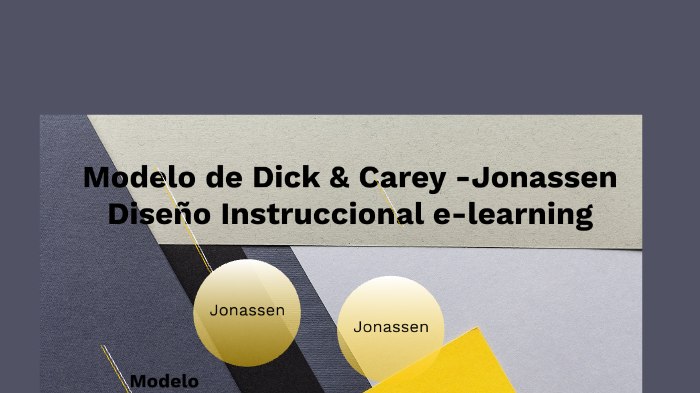 Modelo de Dick y Carey Jonassen Diseño Instruccional en e-learning by ...