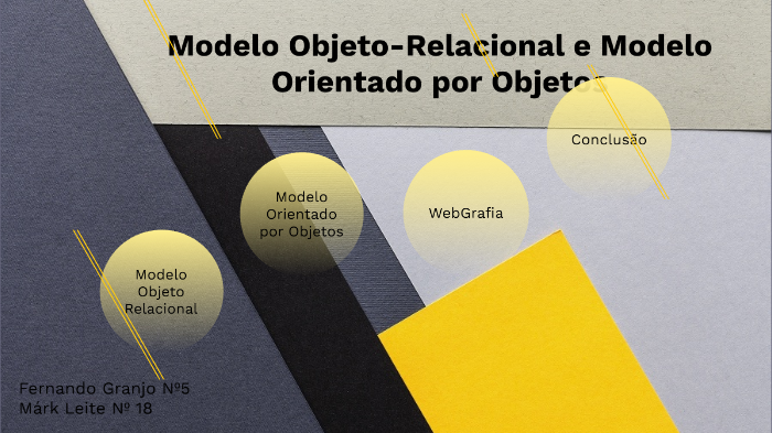 Modelo Objeto Relacional e Modelo Orientado por Objetos by Fernando ...
