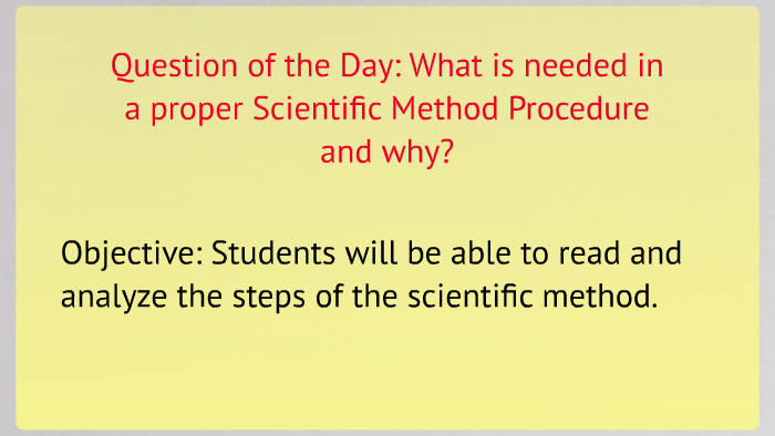 The Basics of the Scientific Method by on Prezi