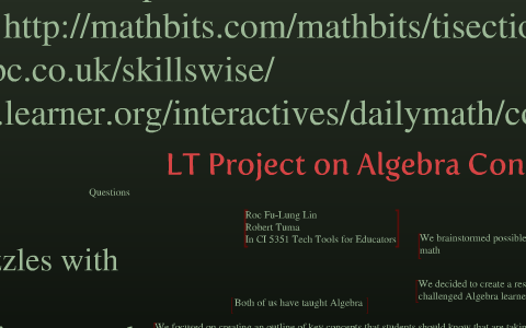 LT Project on Algebra Concepts by Robert Tuma on Prezi