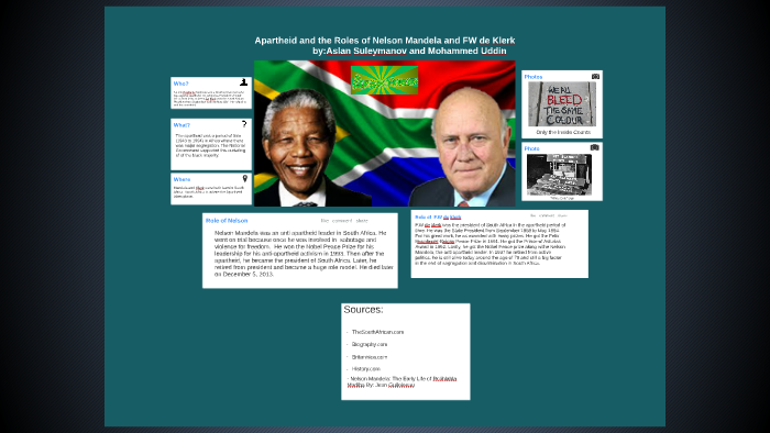 Apartheid and the Roles of Nelson Mandela and FW de Klerk by Ajwad ...
