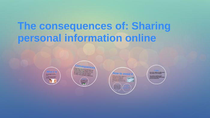 The consequences of: Sharing personal information online by lewis minor ...