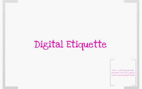 Nine Themes of Digital Citizenship by Randi Bowers on Prezi