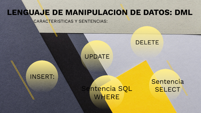 CARACTERISTICAS Y SETENCIAS DEL LENGUAJE DML by Rossy Illapa on Prezi