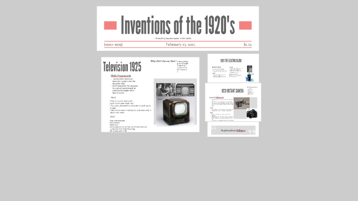 Inventions of the 1920's by Johnathan Wilborn on Prezi
