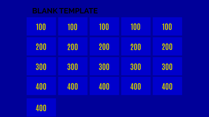 Jeopardy Layout by Maddie Smith on Prezi