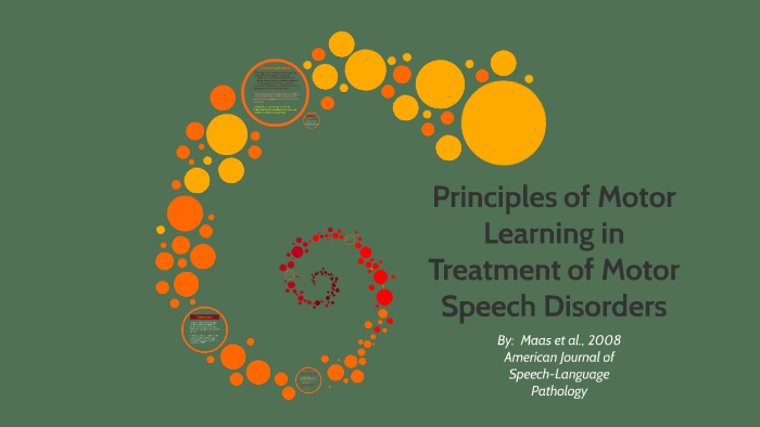 Principles of Motor Learning in Treatment of Motor Speech Di by ...