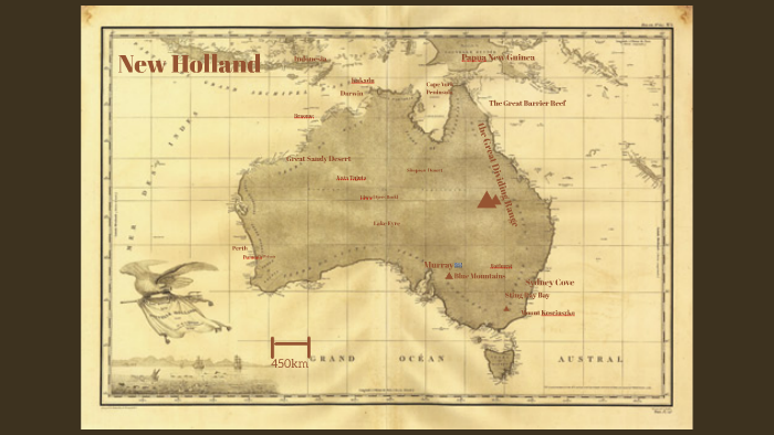 Map of Australia in 1800 by Anika Berde