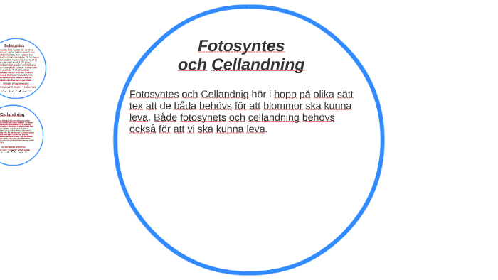 FOTOSYNTES OCH CELLANDNIN by Viking Henriksson on Prezi