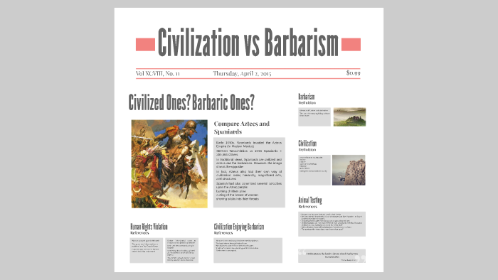 Civilization vs Barbarism by JH Lee
