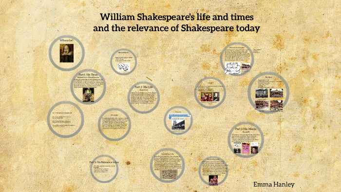 William Shakespeare's life and times and the relevance of Sh by Emma H ...