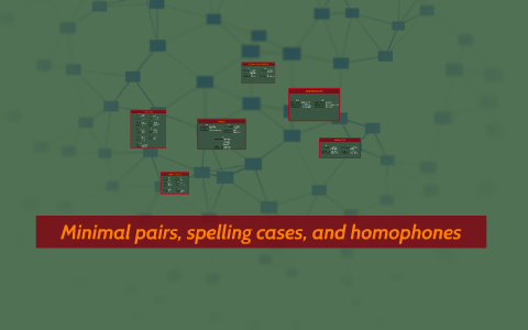Minimal pairs, spelling cases, and homophones by calixto bran