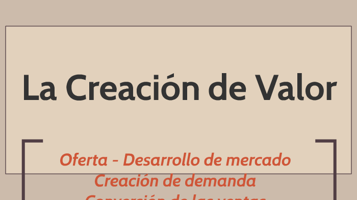 La Creación de Valor by daniela arias on Prezi