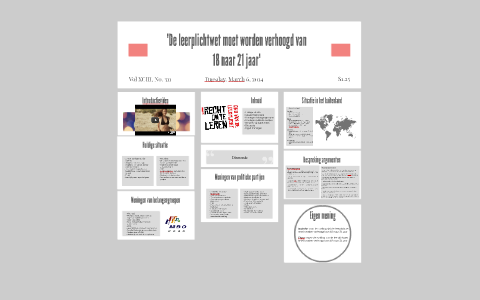 Leerplichtwet moet verhoogt by isabelle Horlings on Prezi