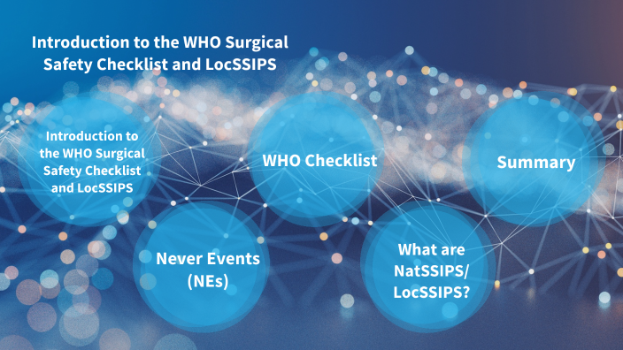 Introduction to the WHO Surgical Safety Checklist and LocSSIPS by ...