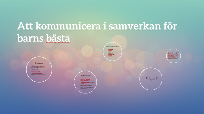 Att kommunicera i samverkan för barns bästa by Signe Gry