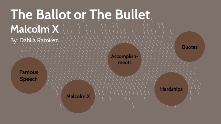 Malcolm X "The Ballot or The Bullet" by Dahlia Ramirez on Prezi