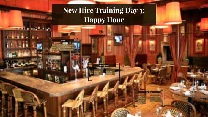New Hire Training Day 3: Happy Hour by Trezo Mare