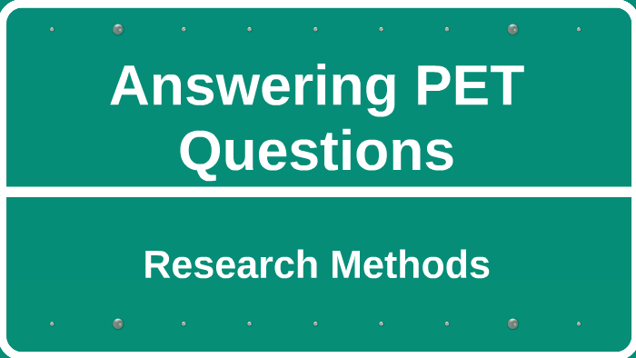 Answering PET Questions by on Prezi
