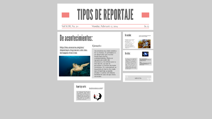 TIPOS DE REPORTAJES by ALEJANDRA CÁRDENAS on Prezi
