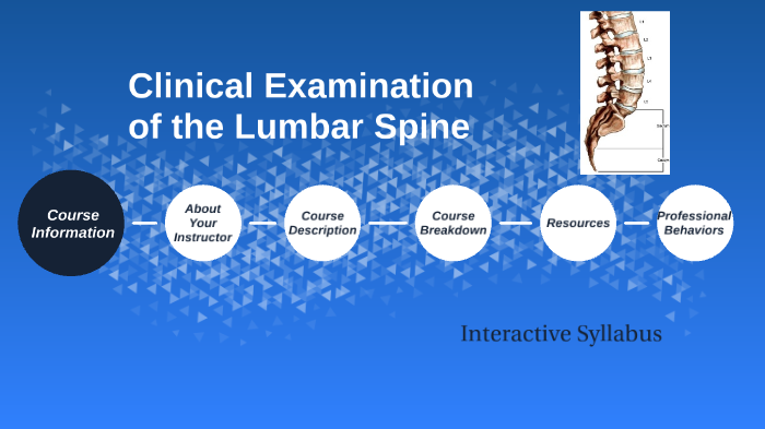 Clinical Examination Of The Lumbar Spine by Raymond Delacruz on Prezi