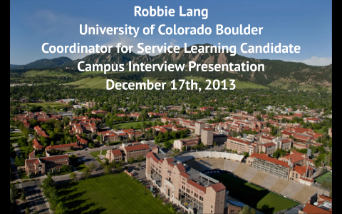 CU Boulder presentation by Robbie Lang on Prezi