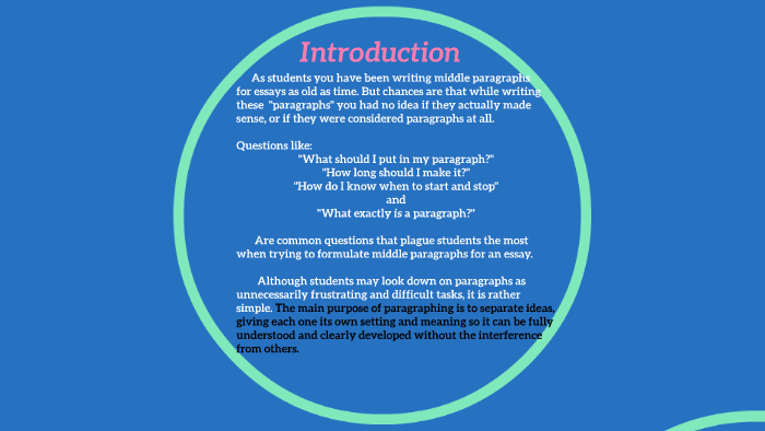 The Size and Shape of Middle Paragraphs by teya l.Hill on Prezi