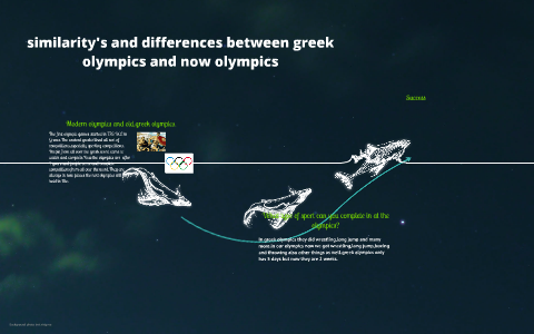 similarity's and differences between greek olympics and now by Jo ...
