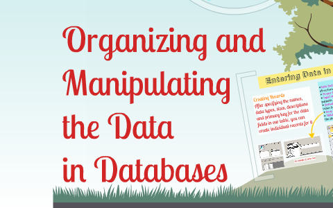 Organizing and Manipulating the Data in Databases by Bryn Jms