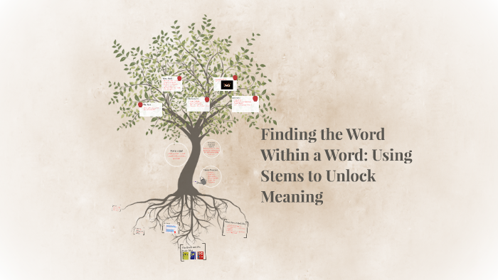 "Finding the Word Within a Word": Using Stems to Unlock Mean by Kristen ...