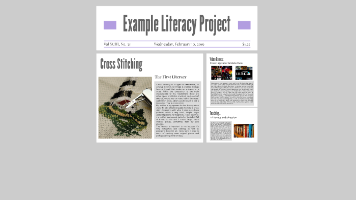 Example Literacy Project by Beth Greene on Prezi