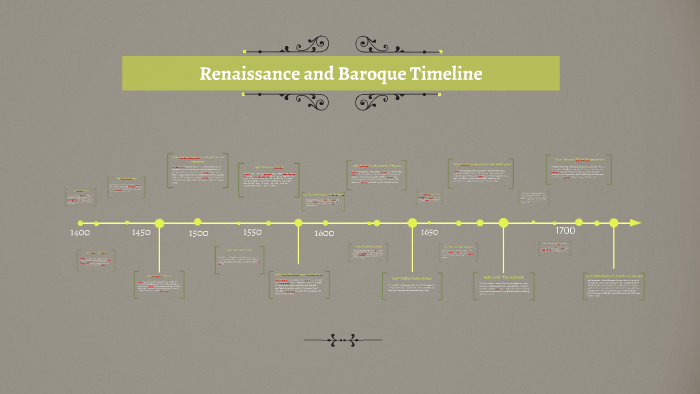 Renaissance and Baroque Timeline by Casey Shaw on Prezi