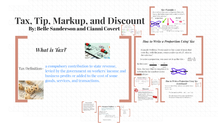 Tax,Tip,Markup,and Discount by Cianni Covert on Prezi