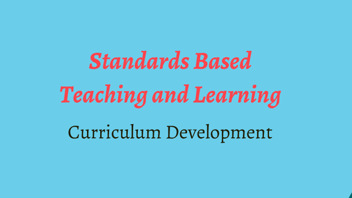 Standards Based Teaching and Learning by Richard Mellish on Prezi