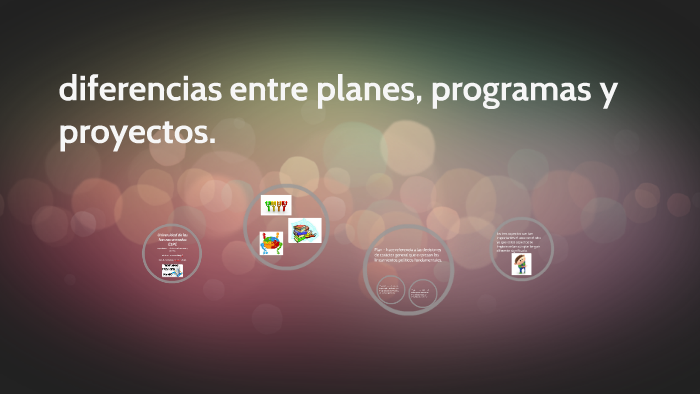 diferencias entre planes, programas y proyectos. by Alfre Din on Prezi