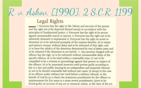 R. v. Askov, [1990], 2 S.C.R. 1199 by Teresa Camara on Prezi