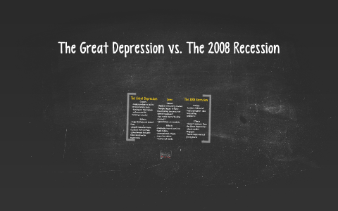 The Great Depression vs. The 2008 Recession by Hannah Sponaugle on Prezi
