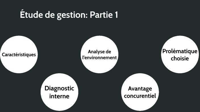 Présentation de la partie 1 du dossier de l'étude de gestion by louis ...