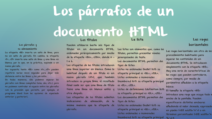 Los párrafos de un documento HTML by Javier Antonio Julio del Morral on ...