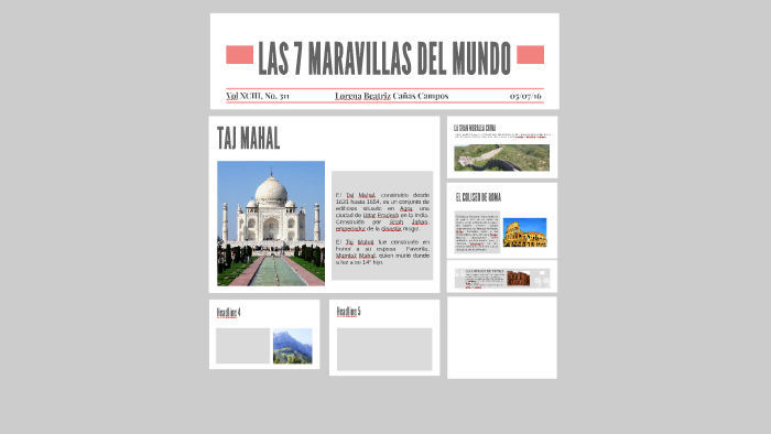 LAS 7 MARAVILLAS DEL MUNDO by lorena cañas on Prezi