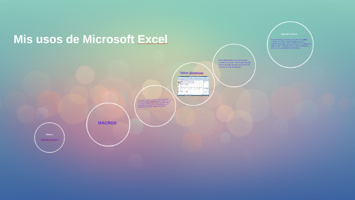 Mis usos de Microsoft Excel by herramientas tecnologicas on Prezi