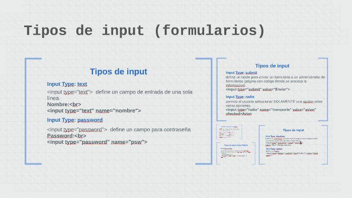 Tipos de input (formularios) by Maru Madrigal on Prezi