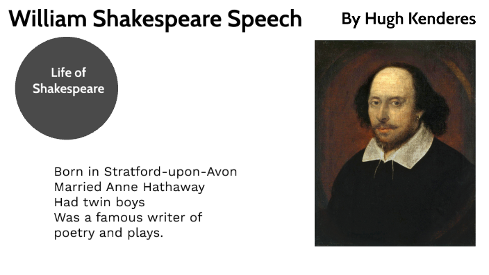 William Shakespeare Speech by Hugh Kenderes on Prezi