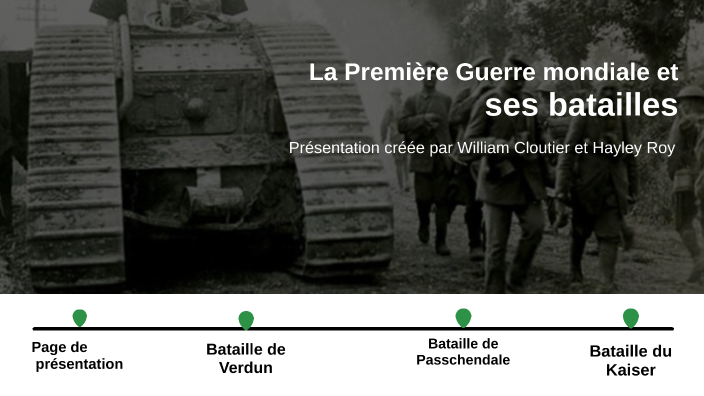 Les batailles de la Première Guerre mondiale by Hayley Roy on Prezi