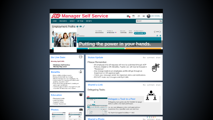 ADP: Manager Self Service by Lewis Cogswell on Prezi