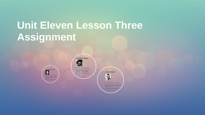 Unit Eleven Lesson Three Assignment by Charles Baker on Prezi